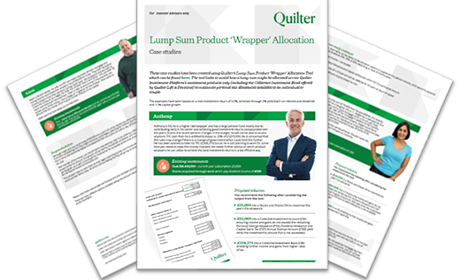 Lump Sum Investment - Product ‘Wrapper’ Allocation tool | Quilter